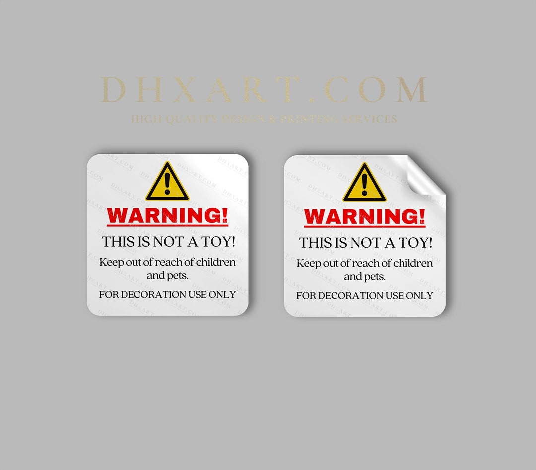 This is Not a Toy Warning Stickers Labels, Warning Labels, Small ...