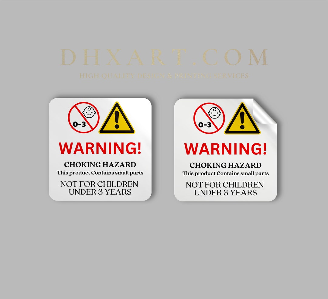 Small Parts Warning Stickers Warning Labels Small Business Stickers ...