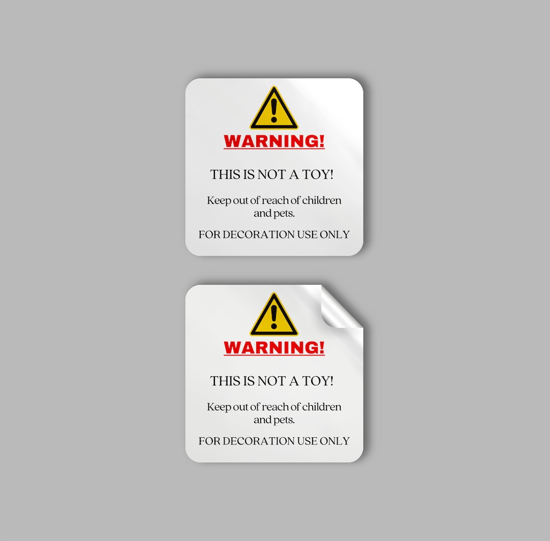 This is Not a Toy Warning Stickers Labels, Warning Labels, Small ...