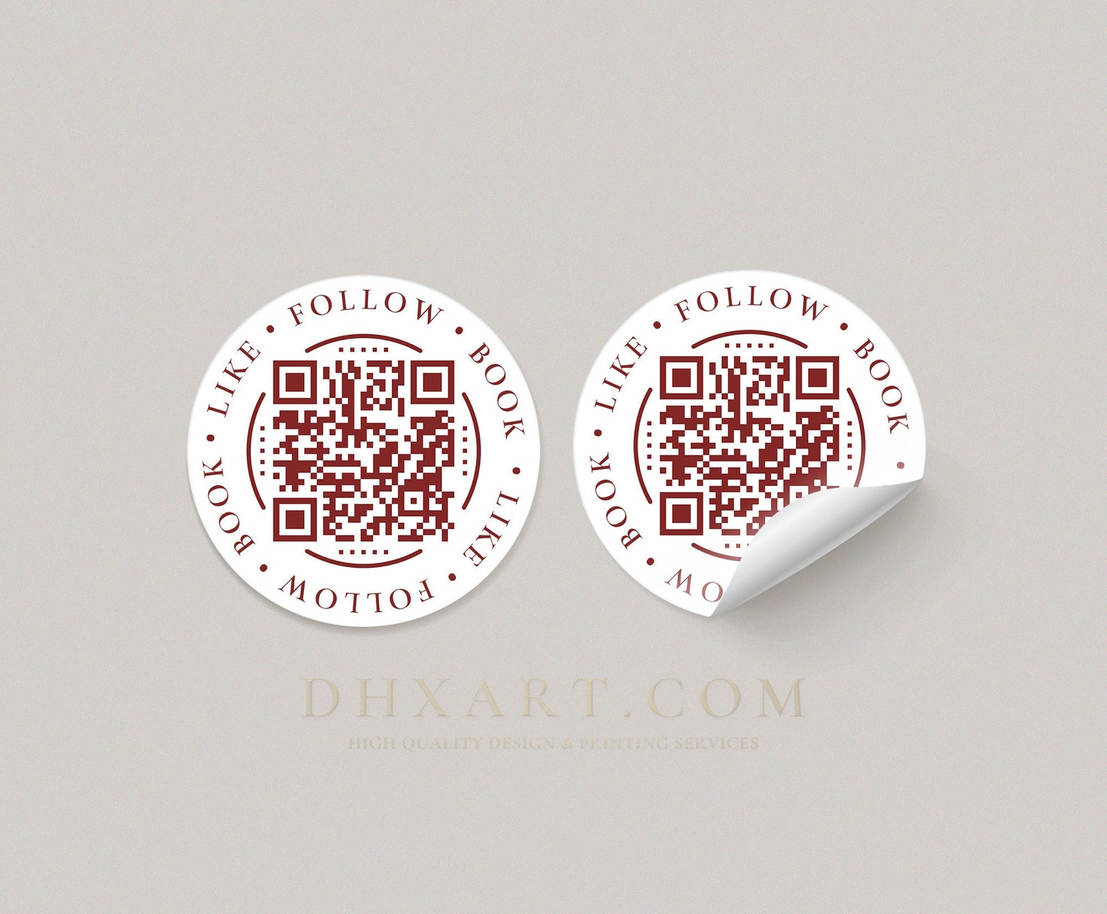 Round QR Code Labels, Custom QR Sticker, Smart Qr Sticker, Qr Inventory ...
