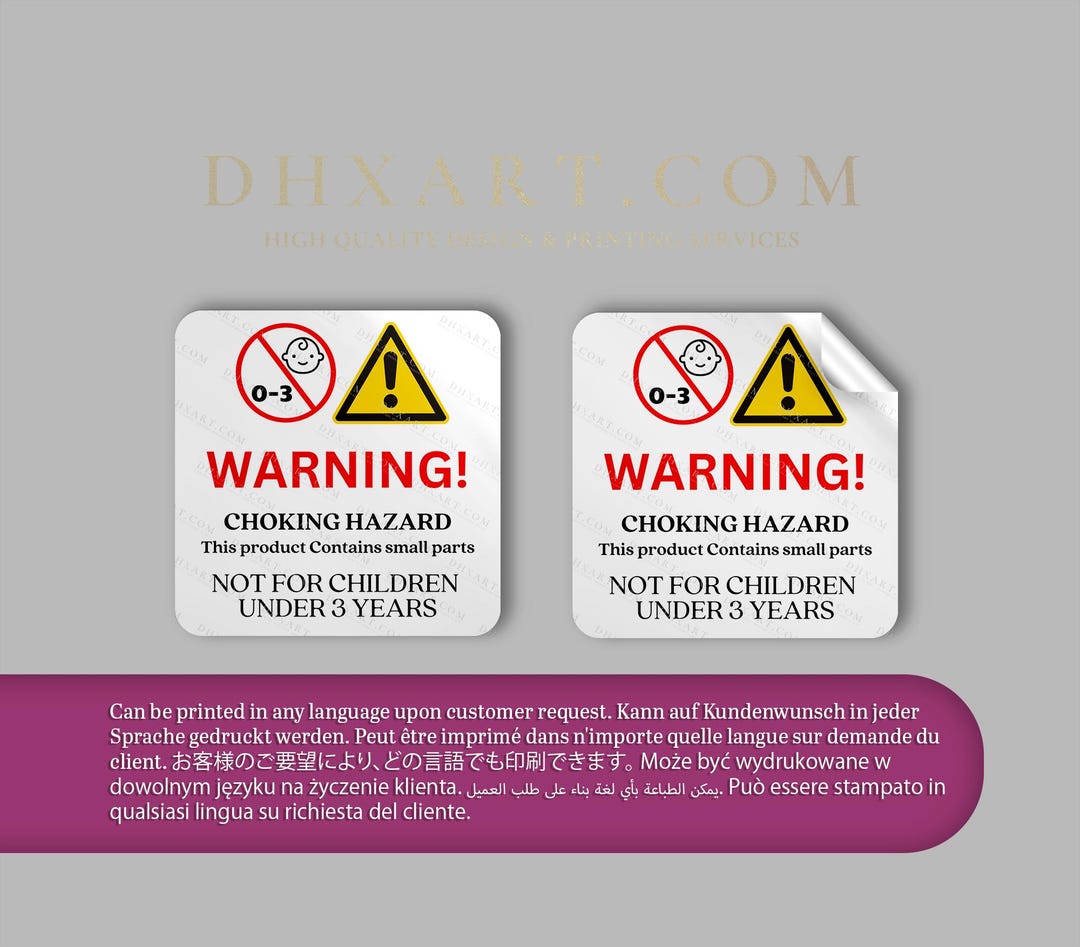 Small Parts Warning Stickers | Warning Labels | Small Business Stickers ...
