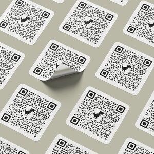Custom QR Code Stickers Labels, Custom Qr Sticker, Smart Qr Sticker, QR ...