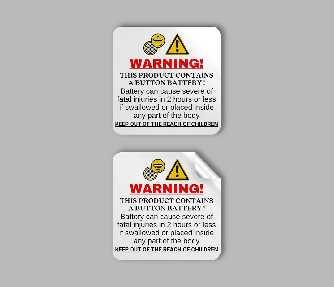 Battery Warning Sticker Labels Warning Labels Small Business - Etsy