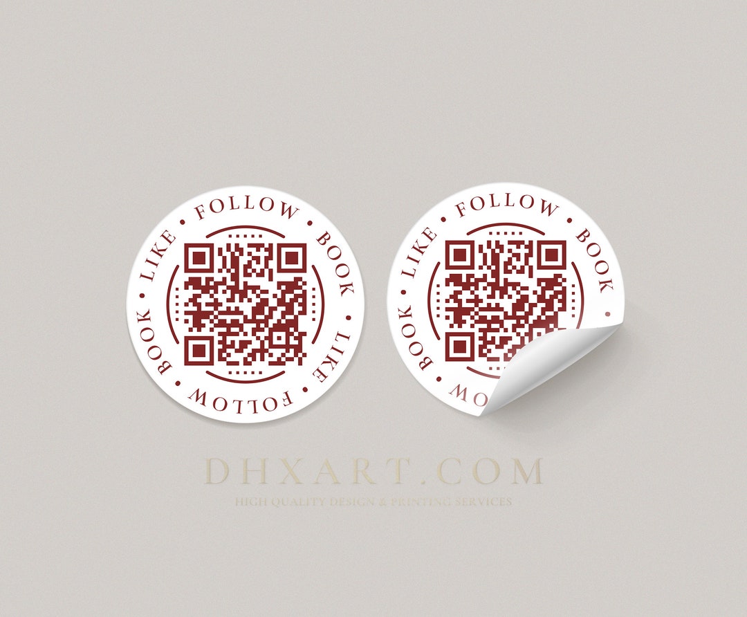 Custom Round QR Code Stickers: Business Packaging Labels - Etsy