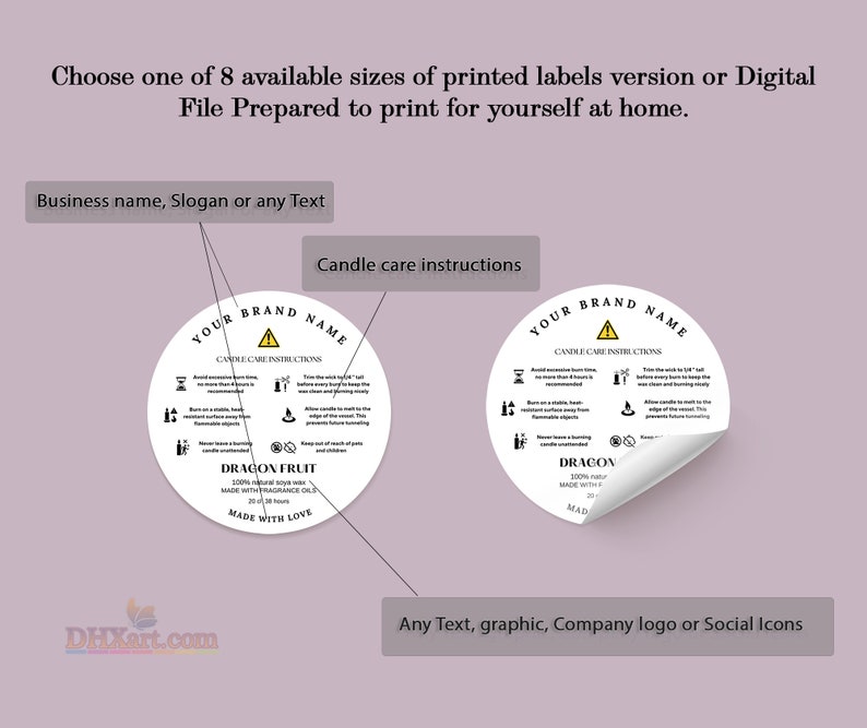 Candle Warning Label Disclaimer Labels for Candles Warning - Etsy