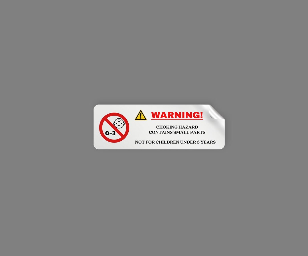 Small Parts Warning Stickers | Warning Labels | Small Business Stickers ...