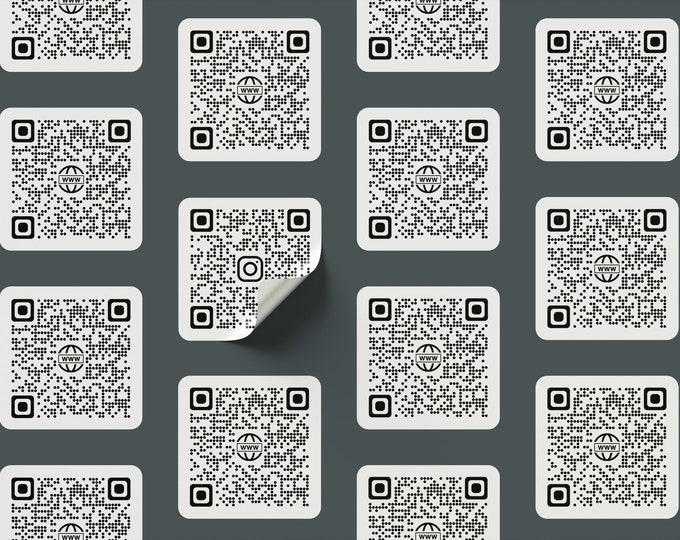 Custom Clear QR Code, QR Code Stickers, Custom Clear Sticker ...