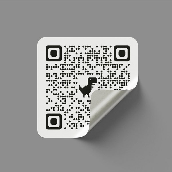Qr Code Waterproof Sticker - Etsy