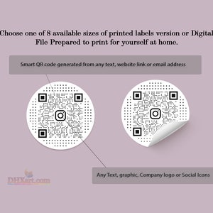 Round QR Code Labels, Custom QR Sticker, Smart Qr Inventory Stickers ...
