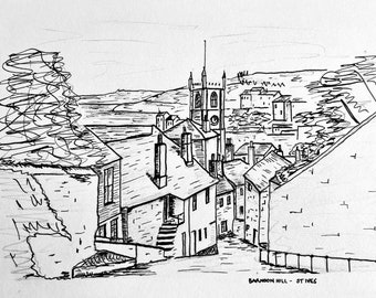 St Ives Drawing - Etsy UK