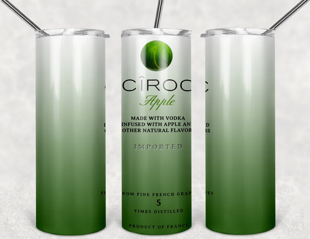 Vodka Tumbler Wrap Design, Ciroc Green Apple Png, Pretty Drink Design ...