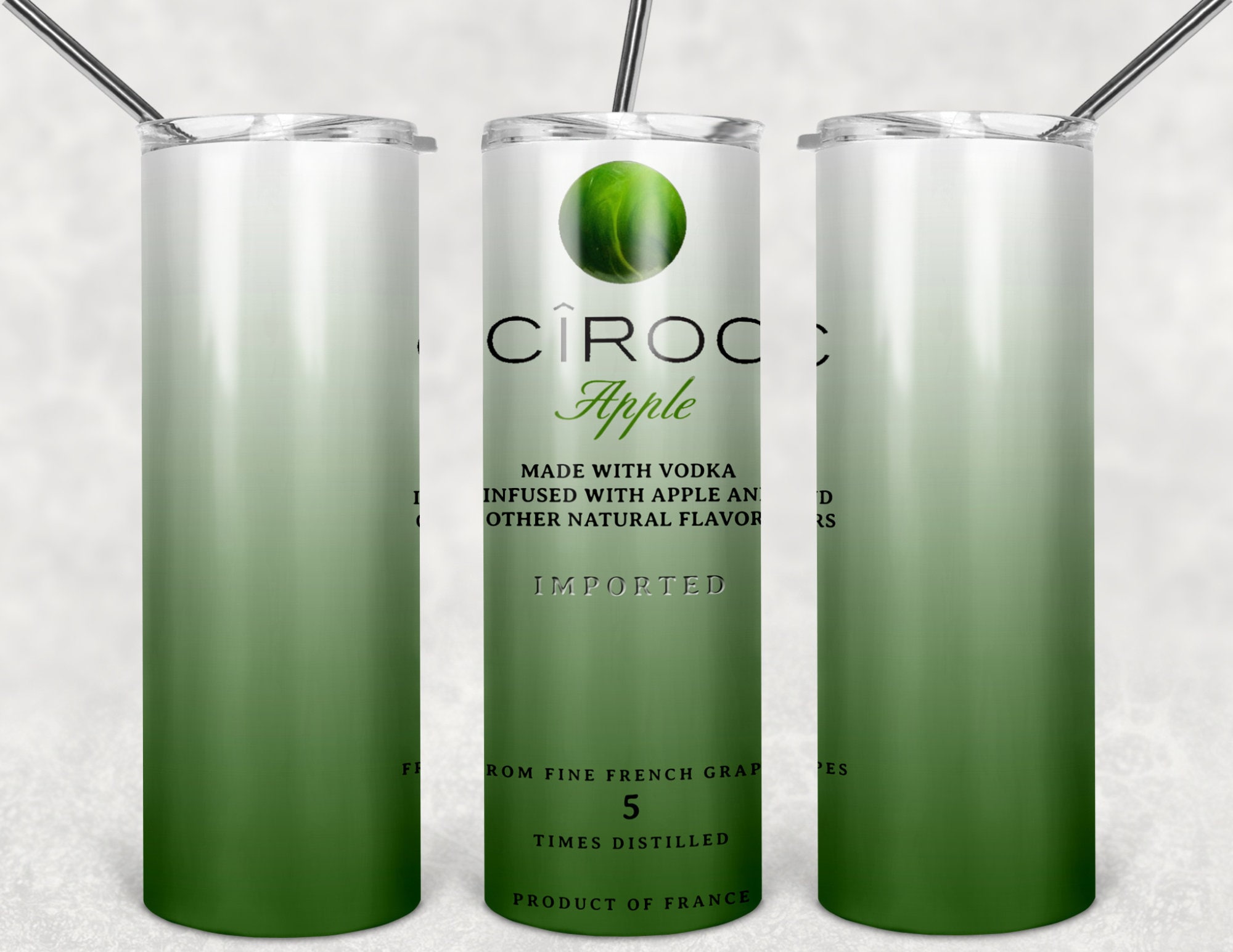 Vodka Tumbler Wrap Design, Ciroc Green Apple Png, Pretty Drink Design ...