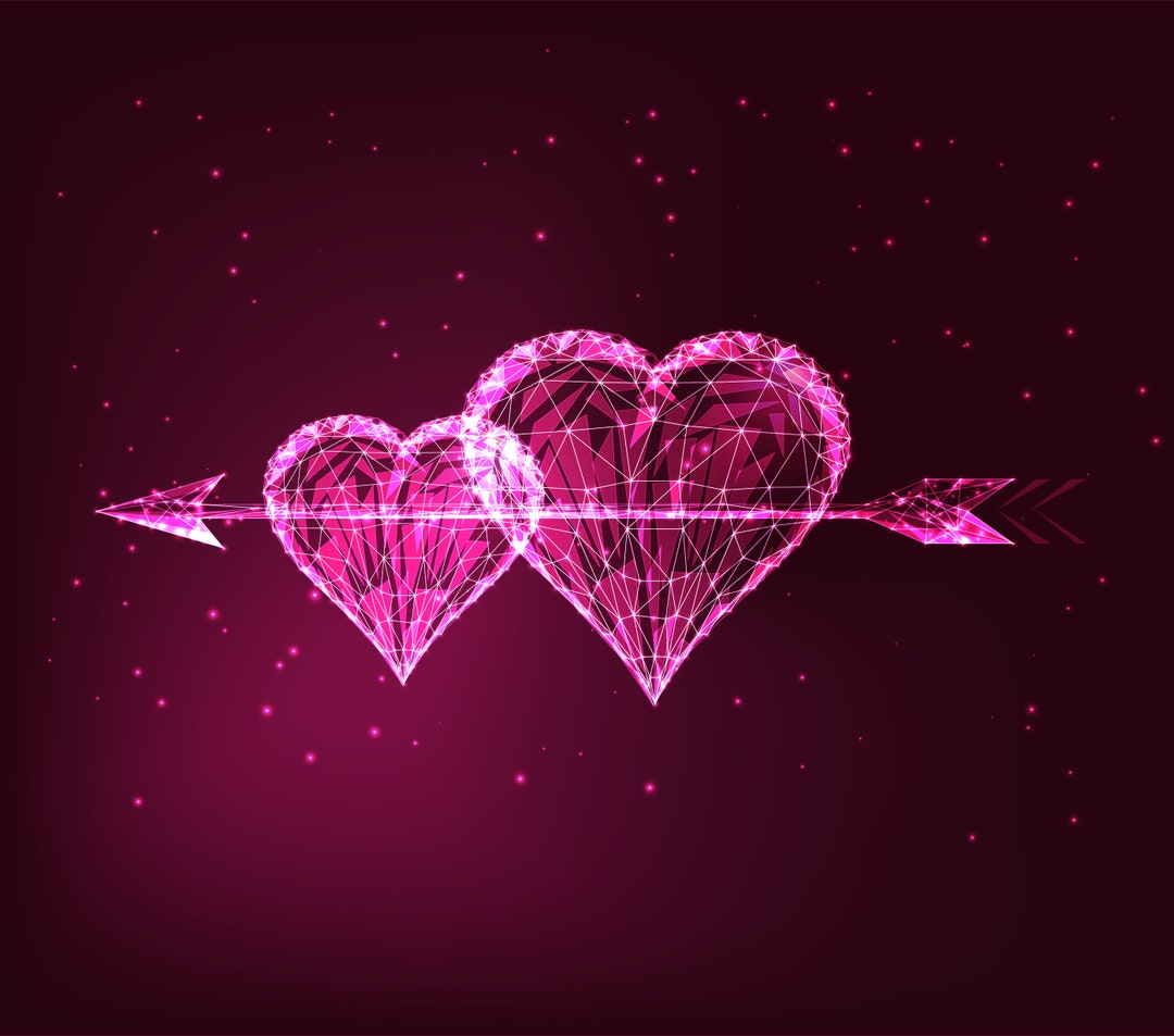 Bright Pink Neon Hearts, Digital Download, Png File - Etsy