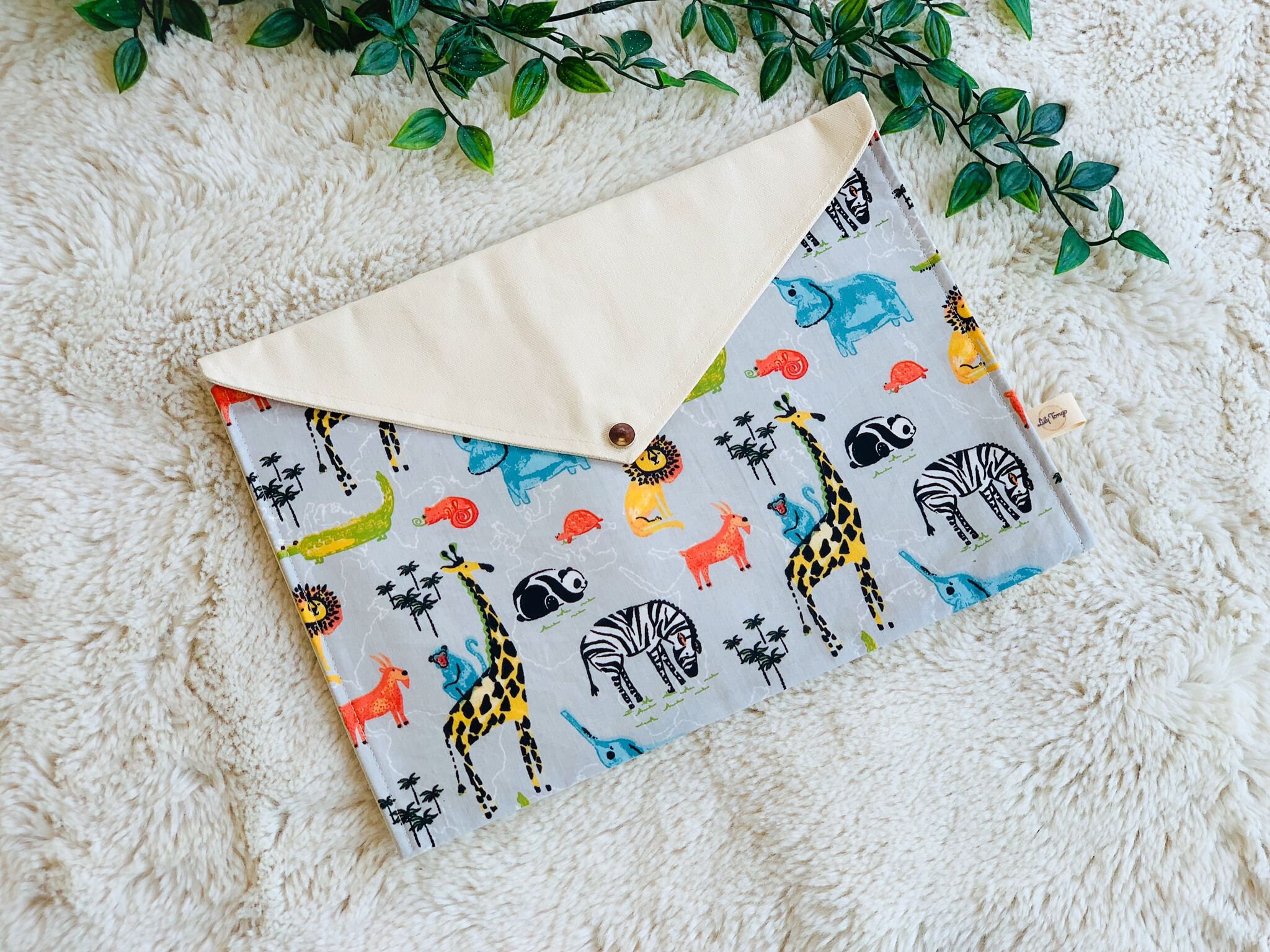 Fabric File Holder, A4 Size Document Bag, Laptop Case, Cotton File ...