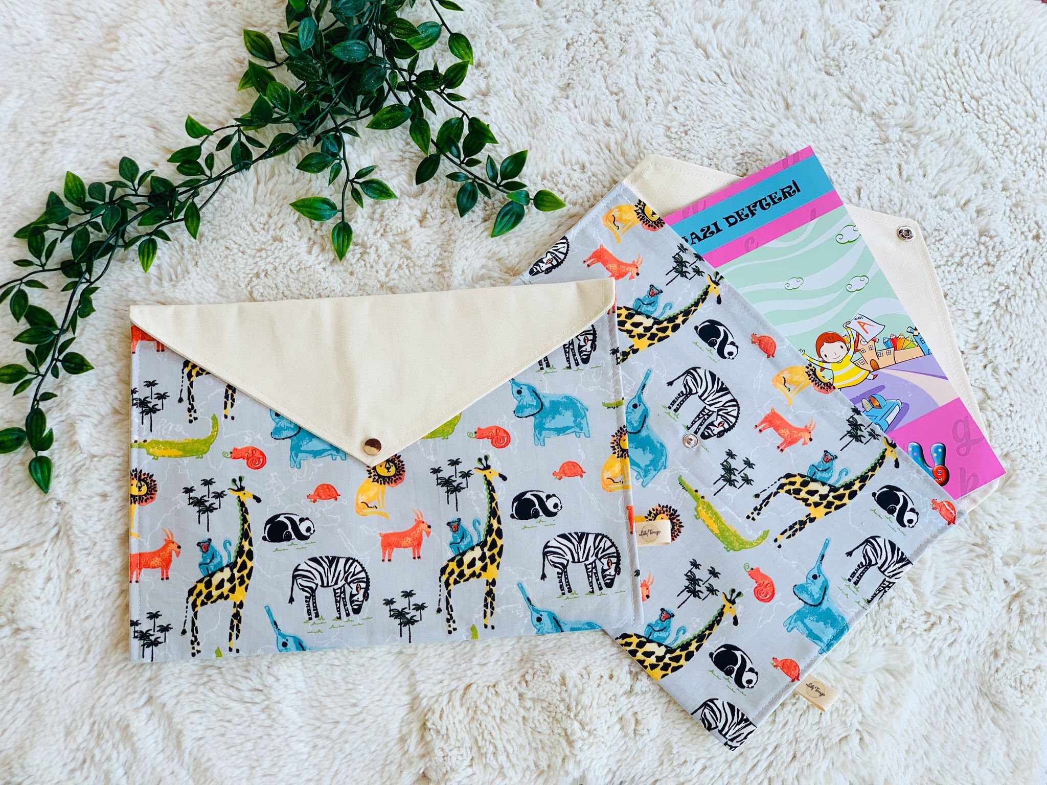 Fabric File Holder, A4 Size Document Bag, Laptop Case, Cotton File ...