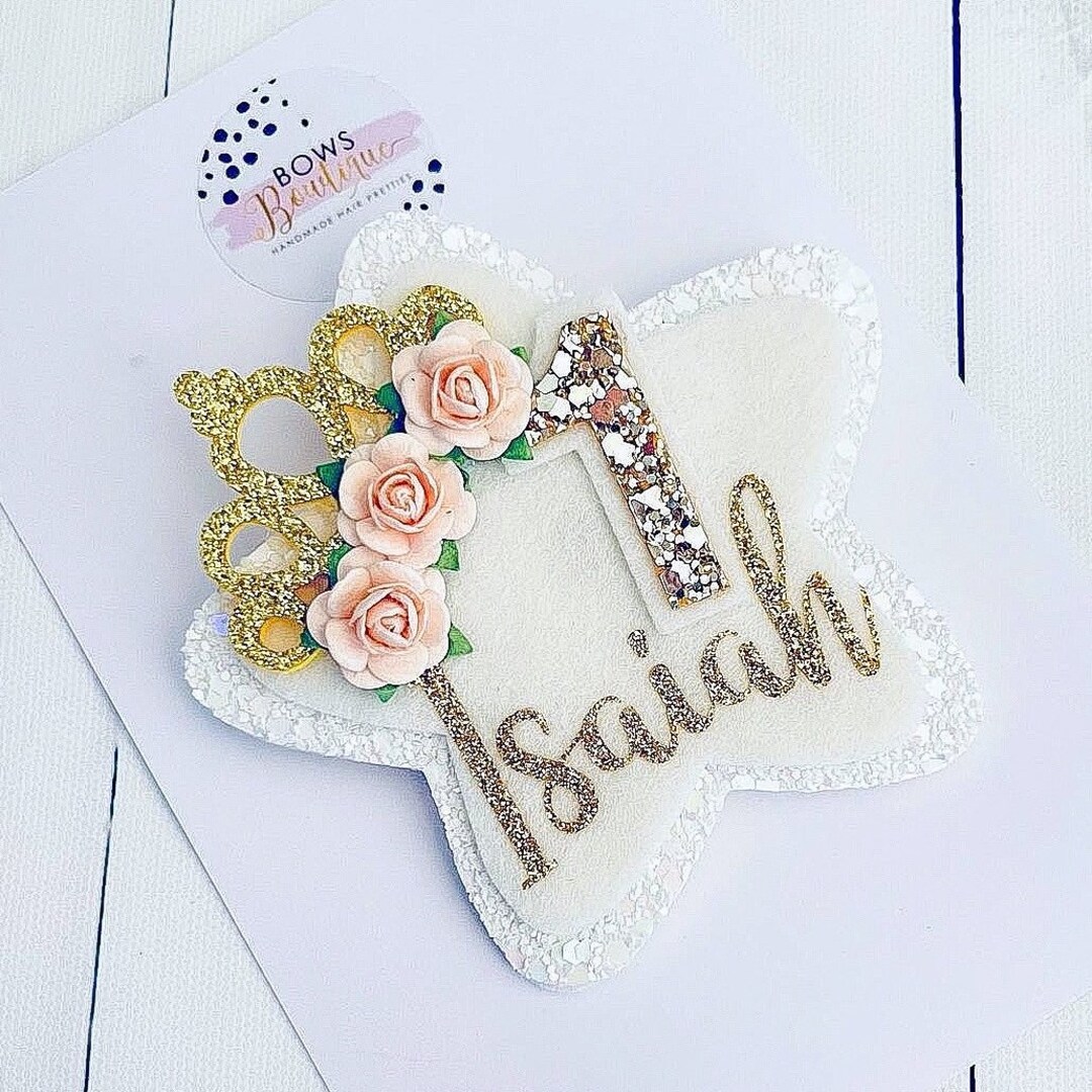 Rainbow White Princess Wand/badge/cake Topper - Etsy