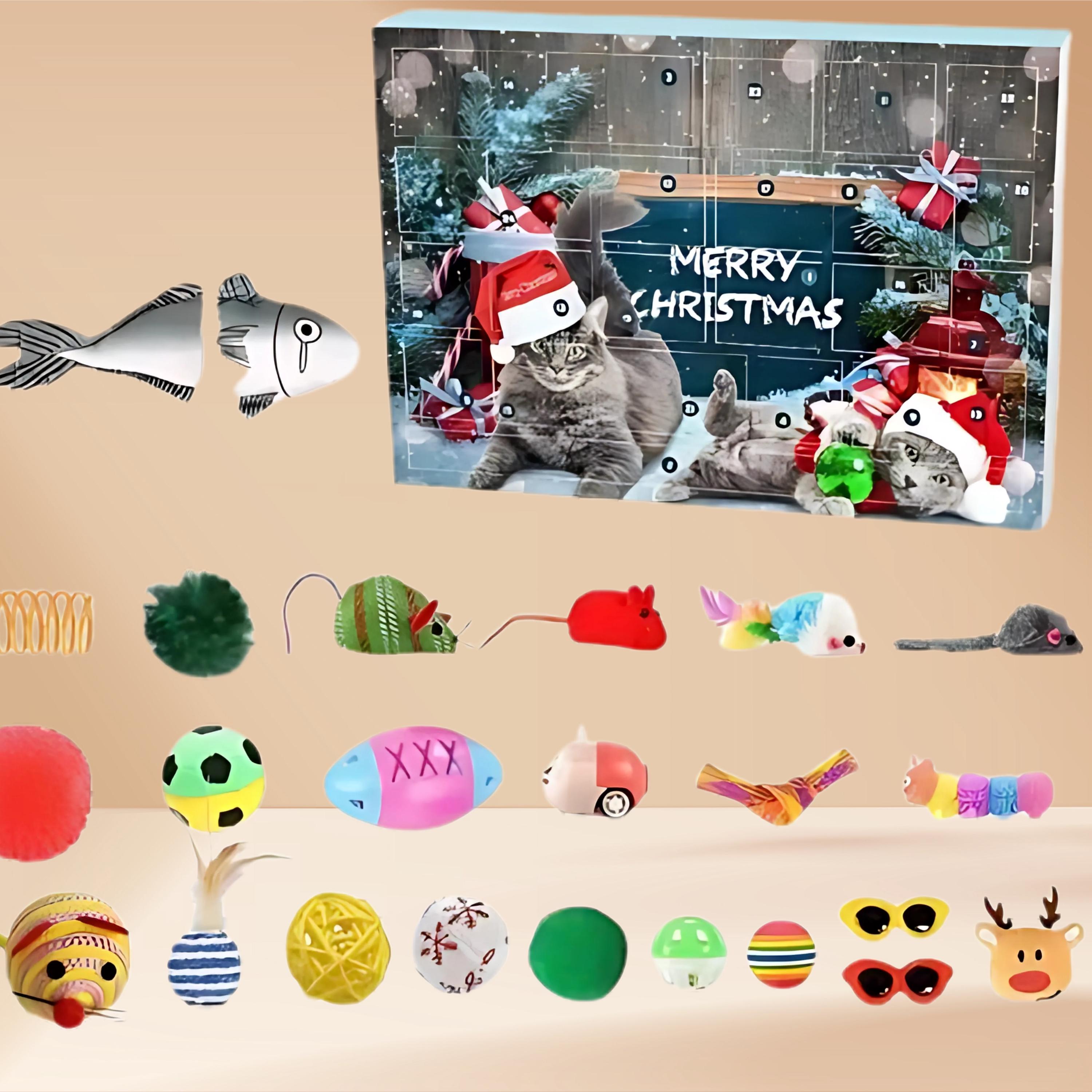 Cat Advent Calendar 2024, 24 Cat Toy Christmas Countdown, Whisker ...