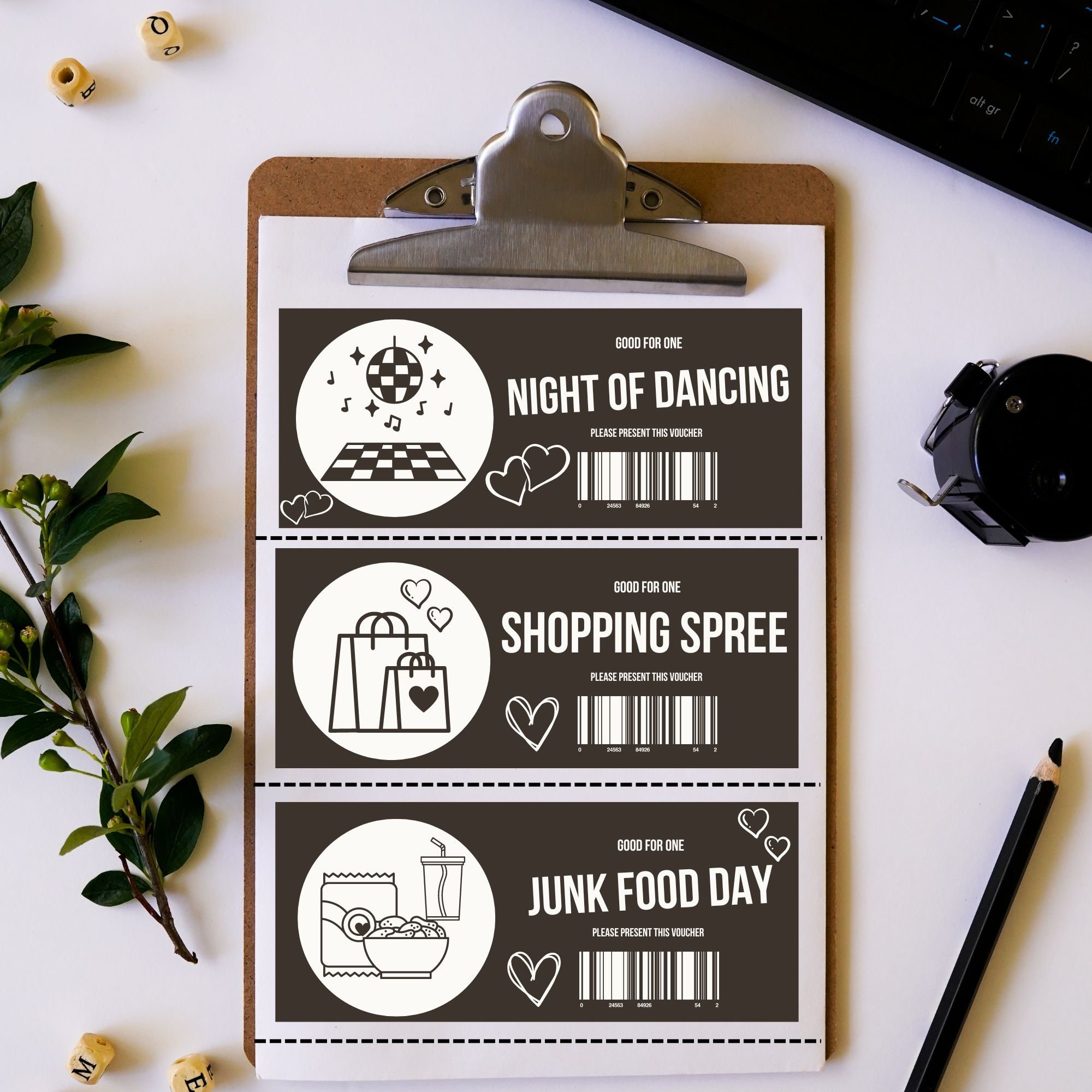 Printable Naughty Coupons Book Love Vouchers Valentine T Instant