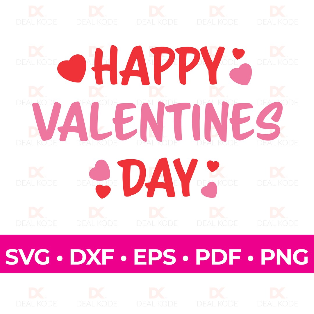 Happy Valentine's Day SVG: Love Heart Cut File (digital Download) - Etsy