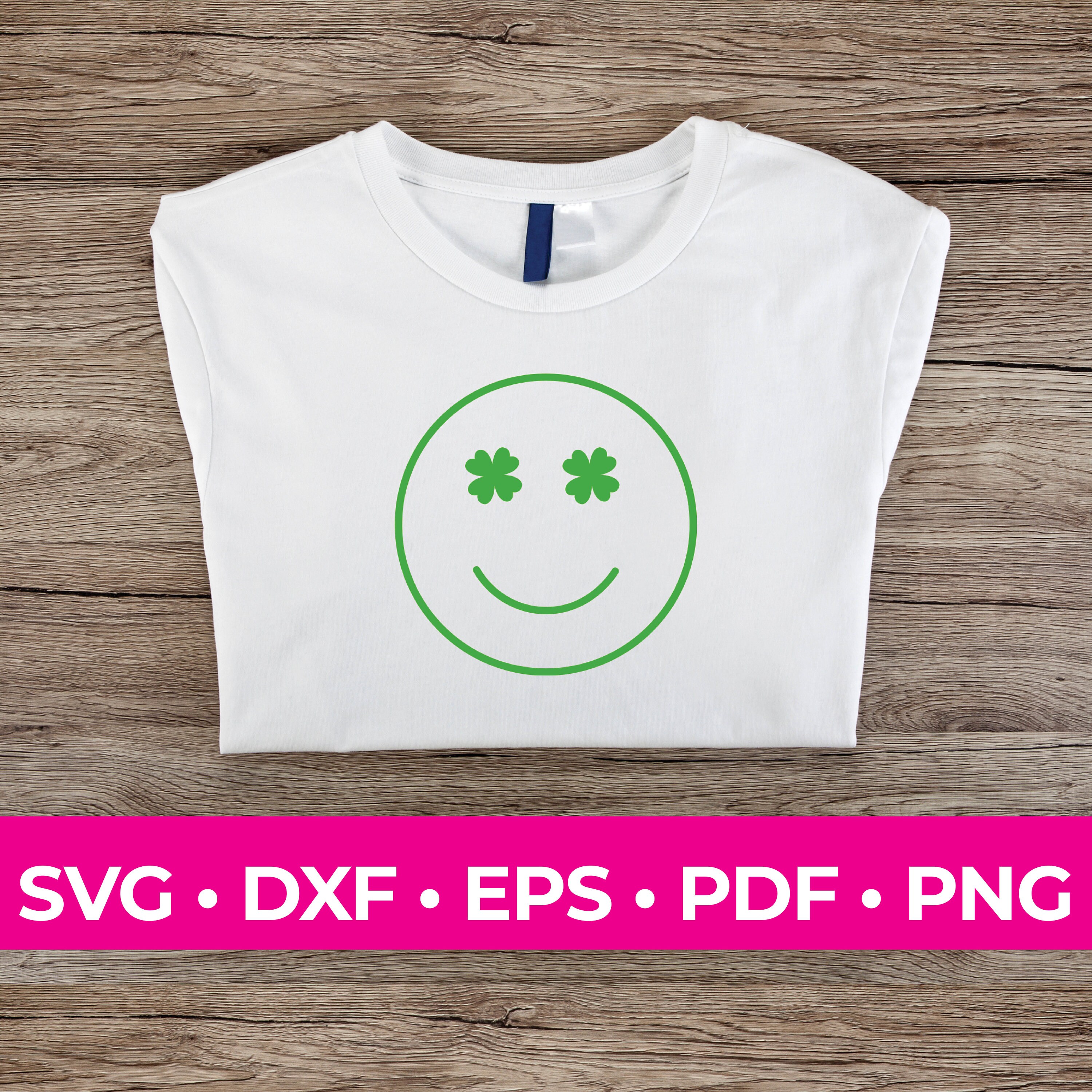 Smiley Clover SVG, St Patricks Day SVG, Four Leaf Clover SVG, Irish Svg ...