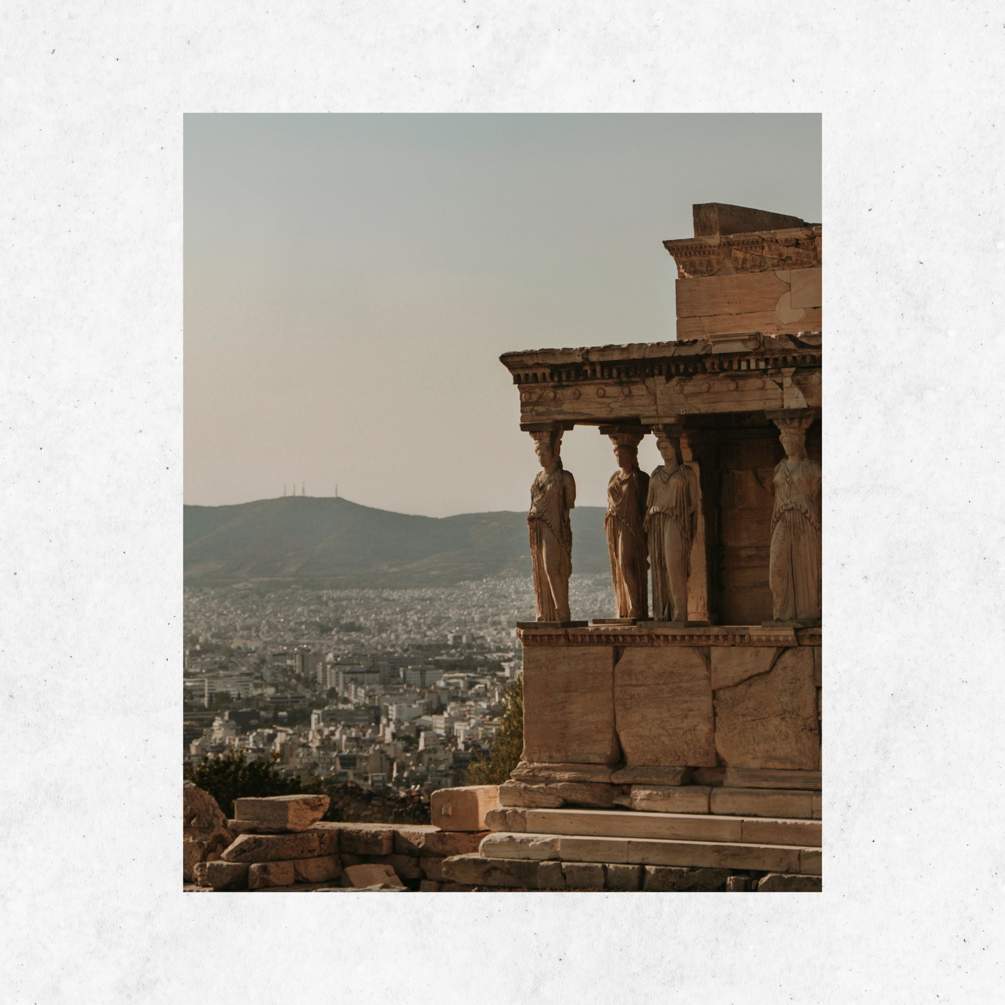 Temple of Athena, Acropolis Artwork Athens Travel Poster Greece ...