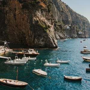 Italy Coastal Sailing Wall Art – Amalfi Coast Boats Print, Nautical ...