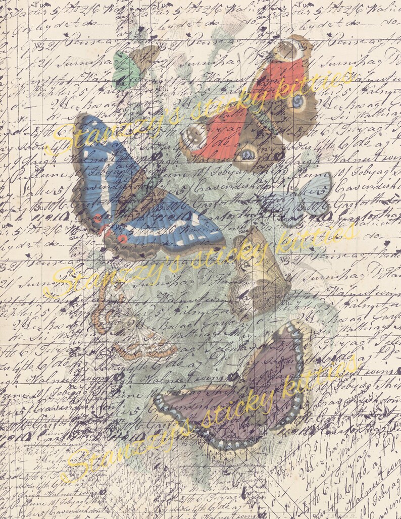 Ephemera Backgrounds With Writing Overlays - Etsy