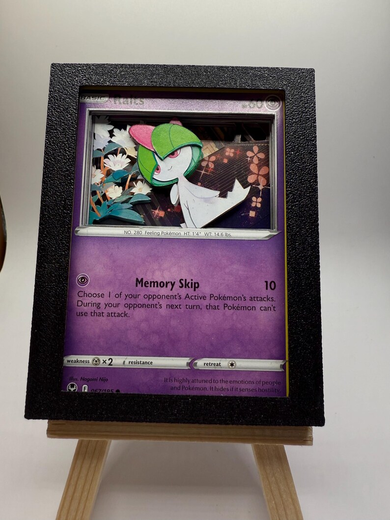 Ralts 3D Pokemon Card Shadowbox - Etsy