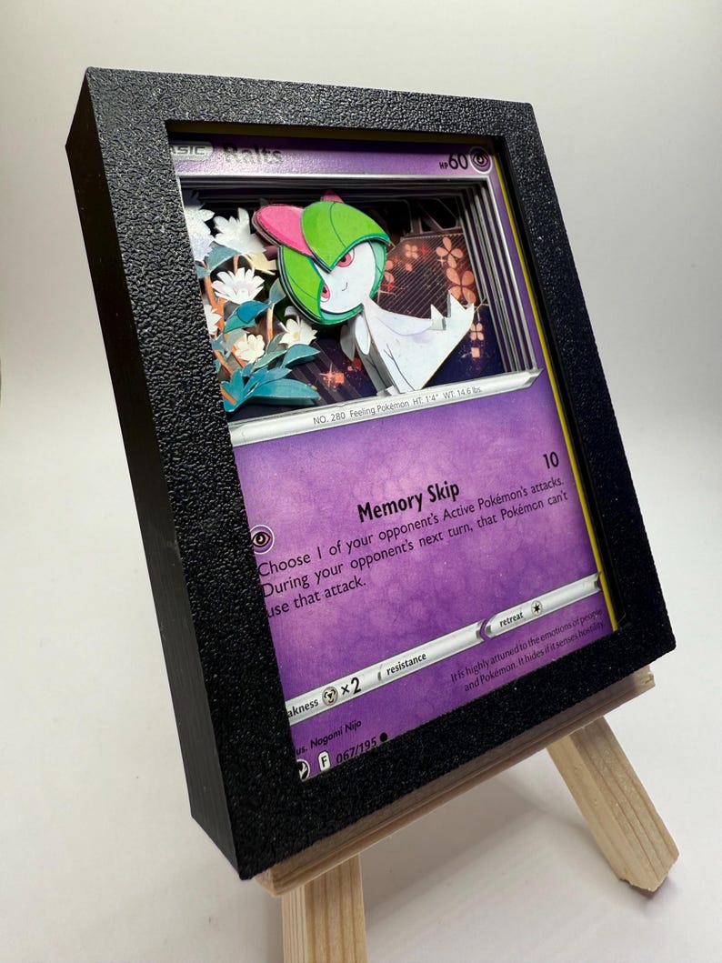 Ralts 3D Pokemon Card Shadowbox - Etsy