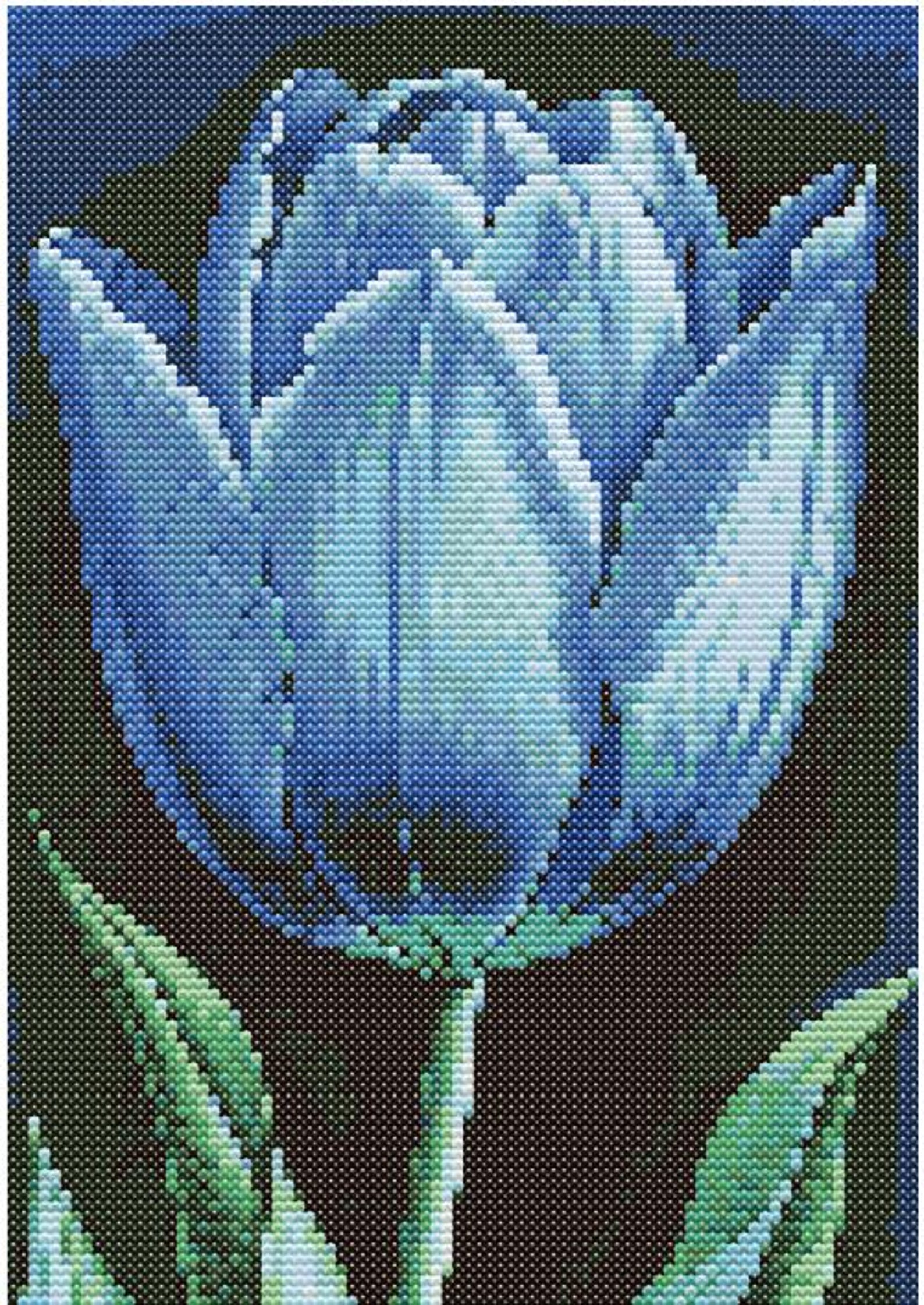 Cross Stitch Tulip, Flower Cross Stitch, Tulip Cross Stitch, Easy Cross ...