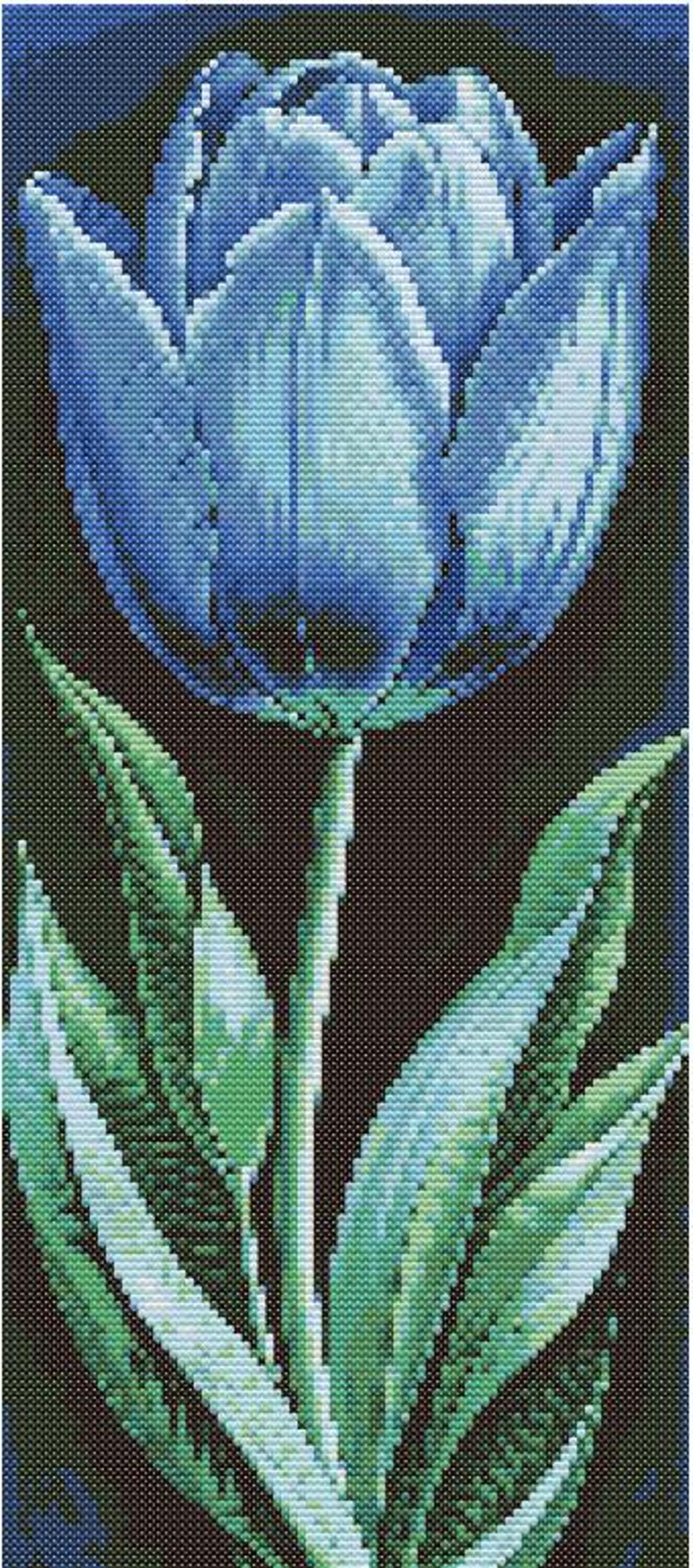Cross Stitch Tulip, Flower Cross Stitch, Tulip Cross Stitch, Easy Cross ...