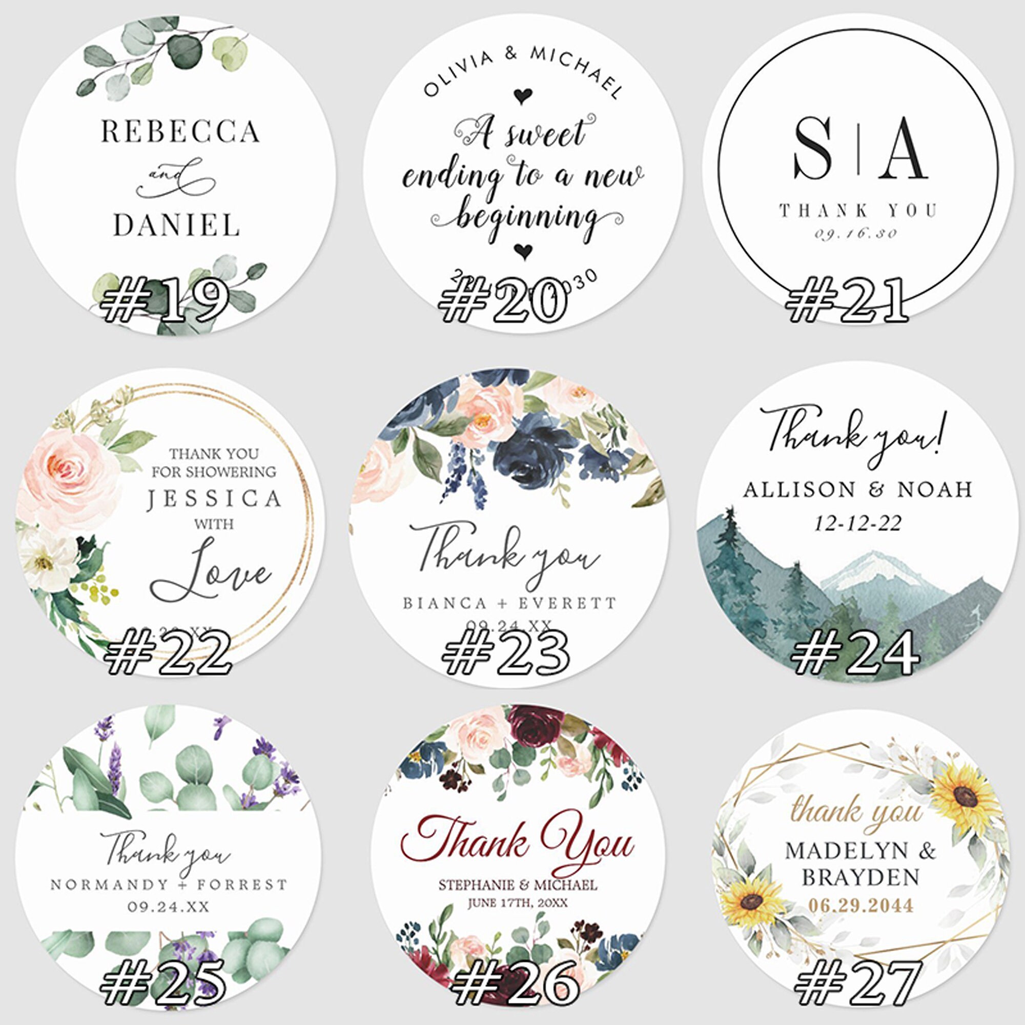 Personalized Round Circle Label Stickerswaterproof1.53inch - Etsy Canada