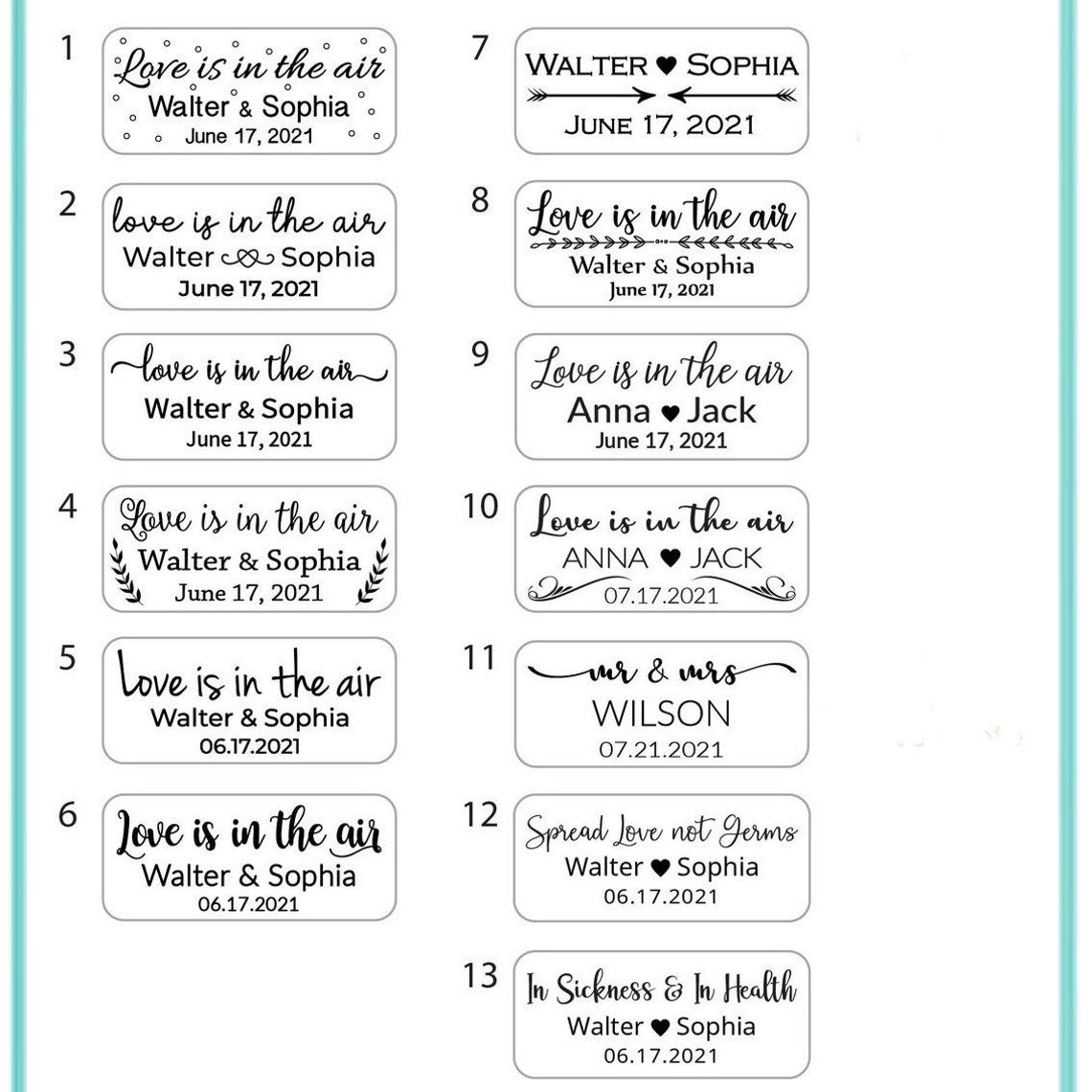 100 Personalized Wedding Bubble Labels Foil Bubble Labels - Etsy