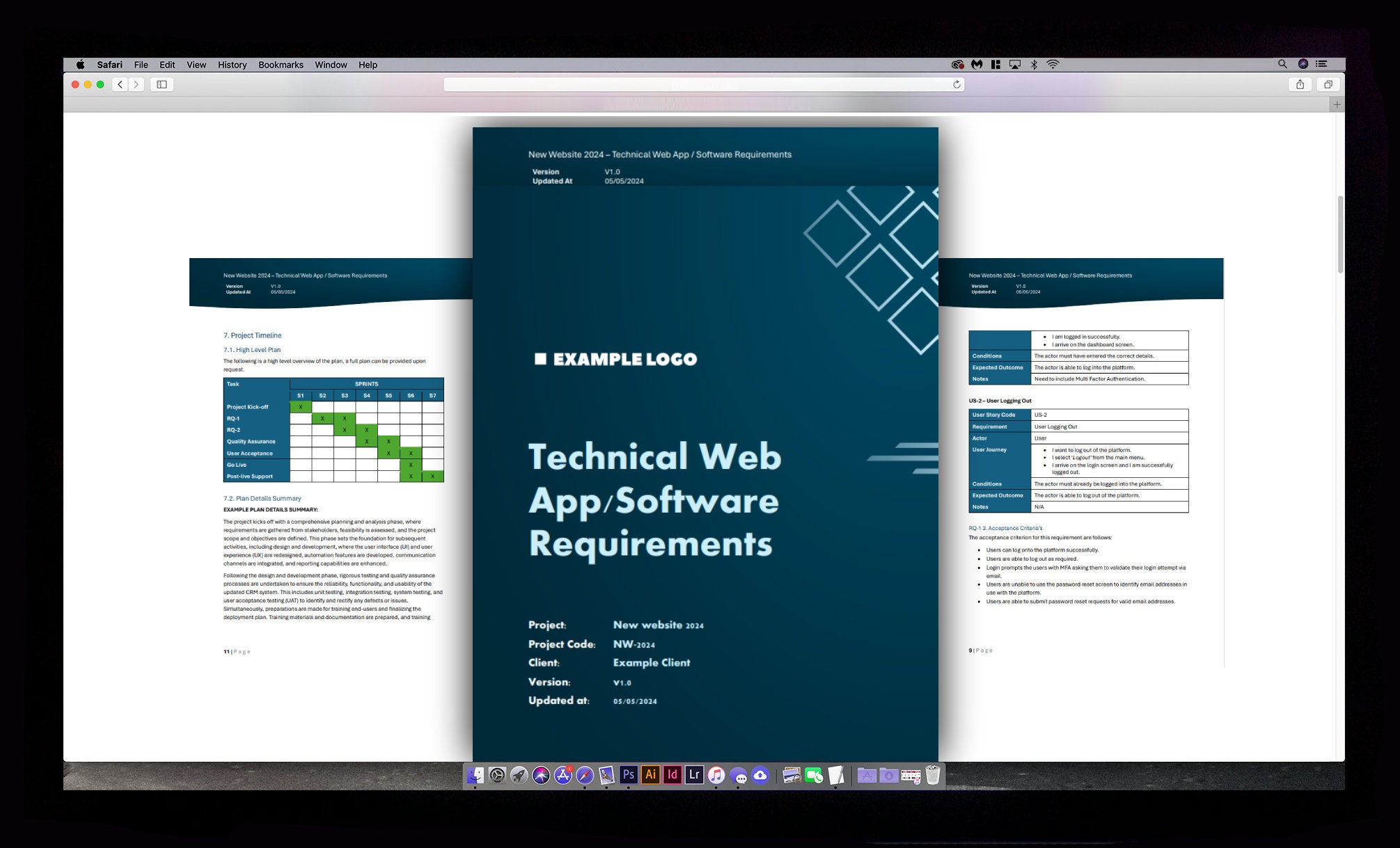 Technical Software or Web Application Requirement Document Template ...