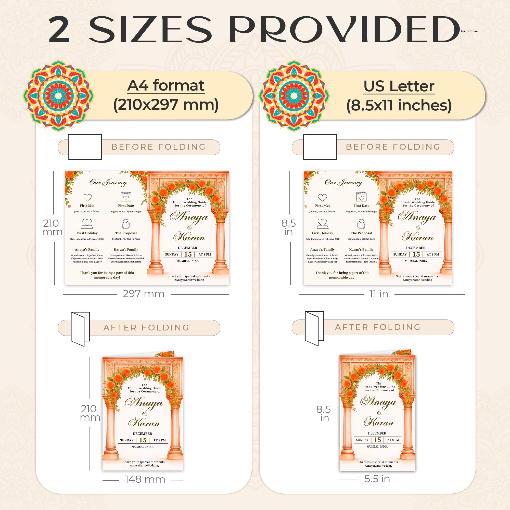 Hindu Ceremony Template • Indian Wedding Program Guide • Gujarat ...