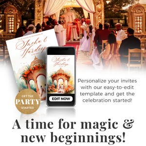 Indian Wedding Template, Watercolor Mandap, Wedding Indian Invitation ...