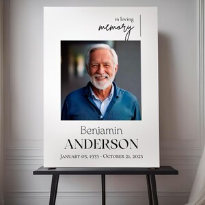 Editable Funeral Memorial Welcome Sign,celebration of Life Decoration ...