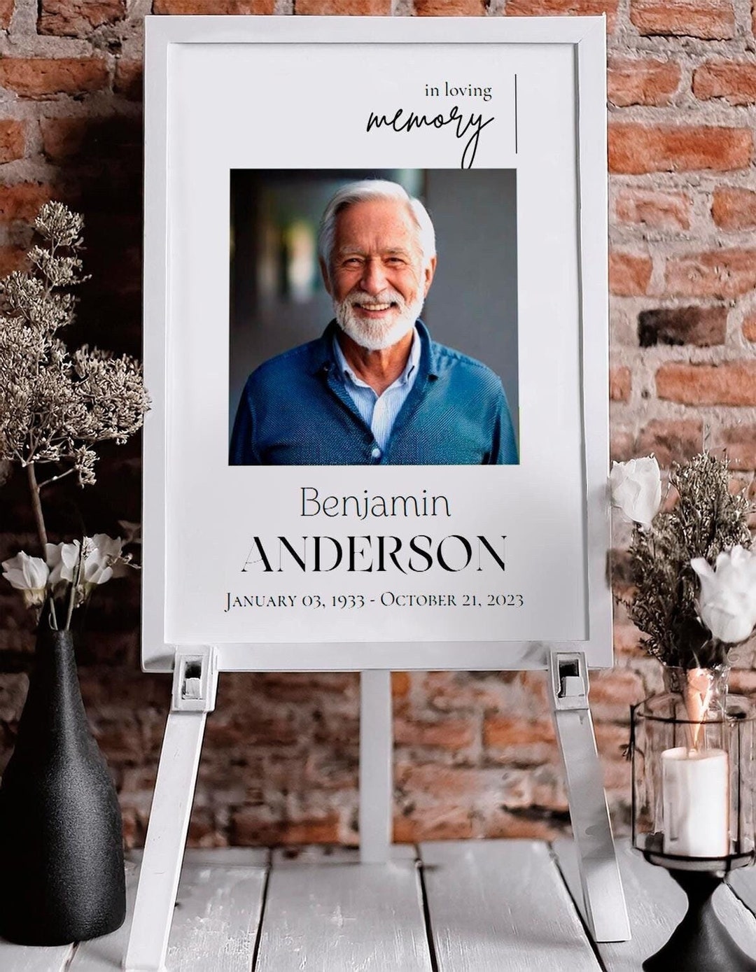 Editable Funeral Memorial Welcome Sign,celebration of Life Decoration ...