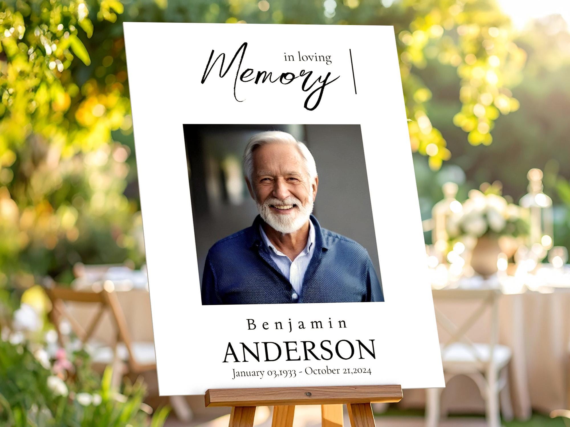 Editable Funeral Memorial Welcome Sign,celebration of Life Decoration ...
