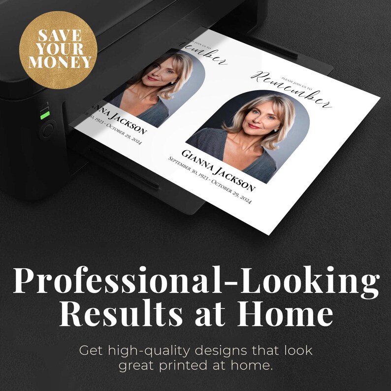 Funeral Remember Invitation,arch Memorial, Funeral Announcement, Photo ...