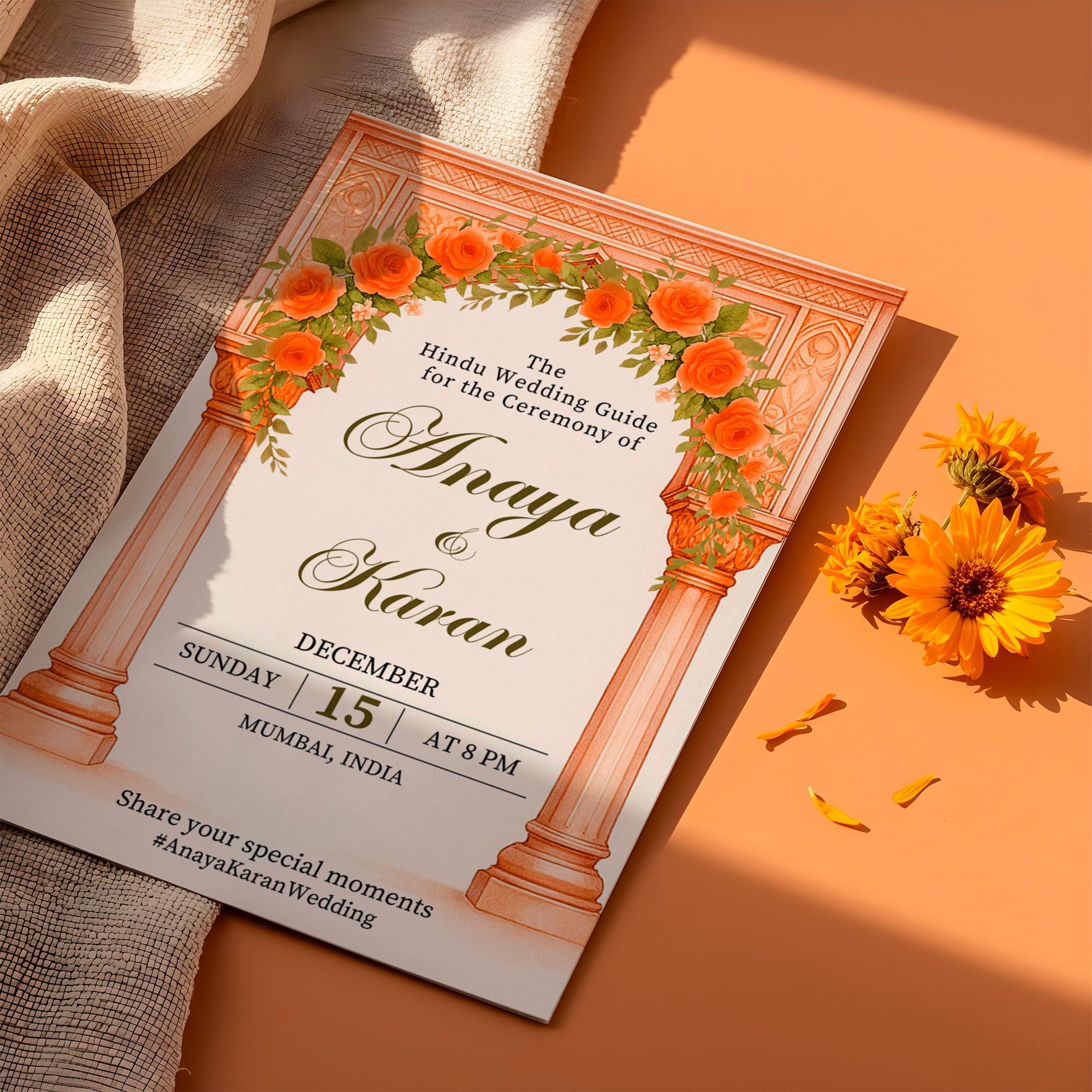 Hindu Ceremony Template • Indian Wedding Program Guide • Gujarat ...