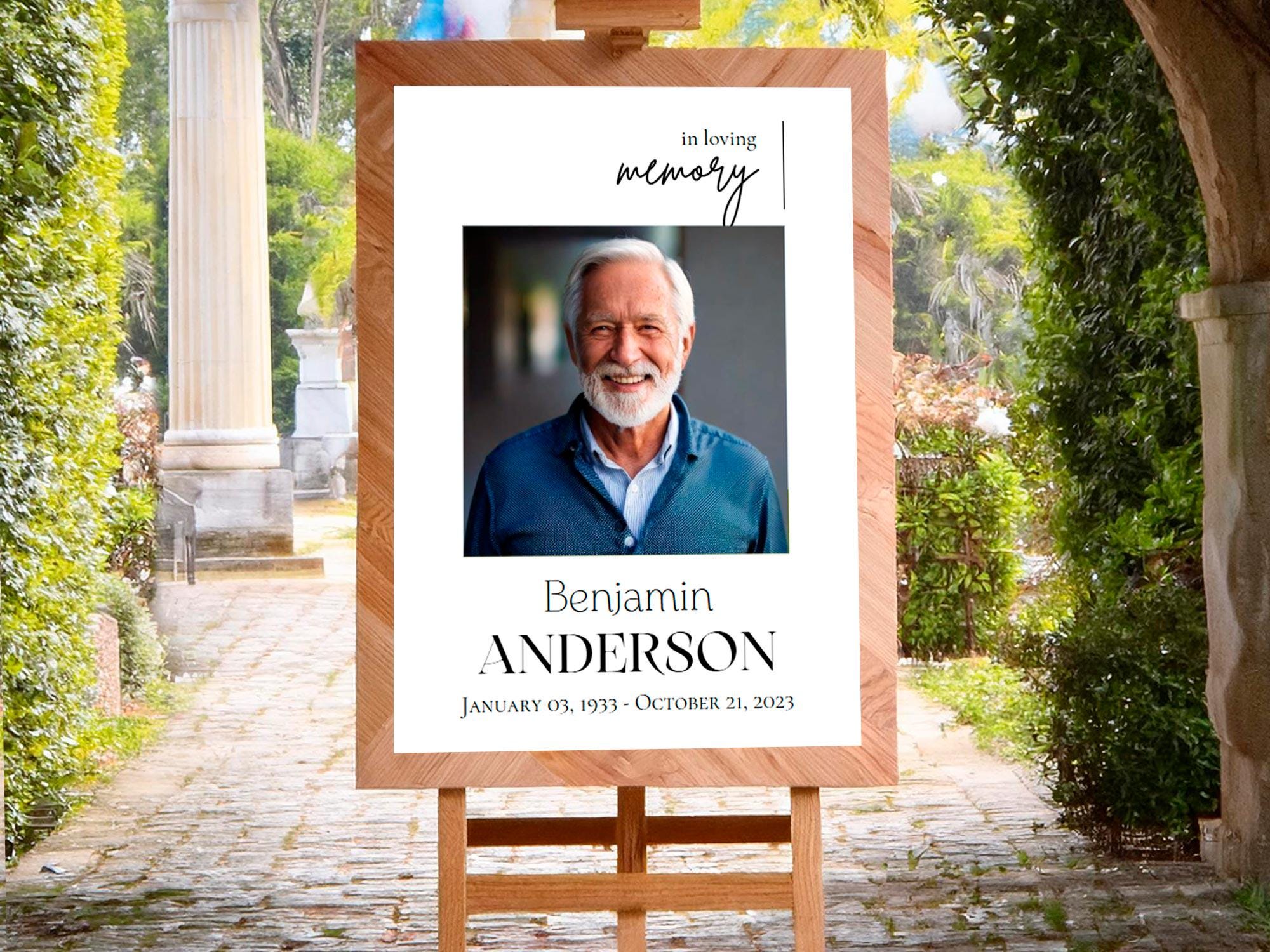 Editable Funeral Memorial Welcome Sign,celebration of Life Decoration ...