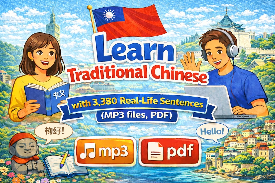 Learn Traditional Chinese With 3,380 Real-life Sentences(mp3 Files, PDF ...