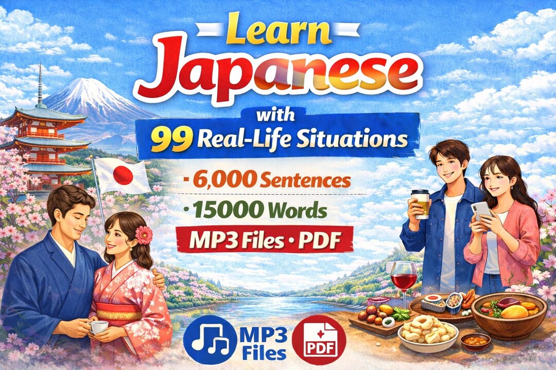 Learn Janpanese With 99 Real-life Situations(6,000 Sentences, 15,000 ...
