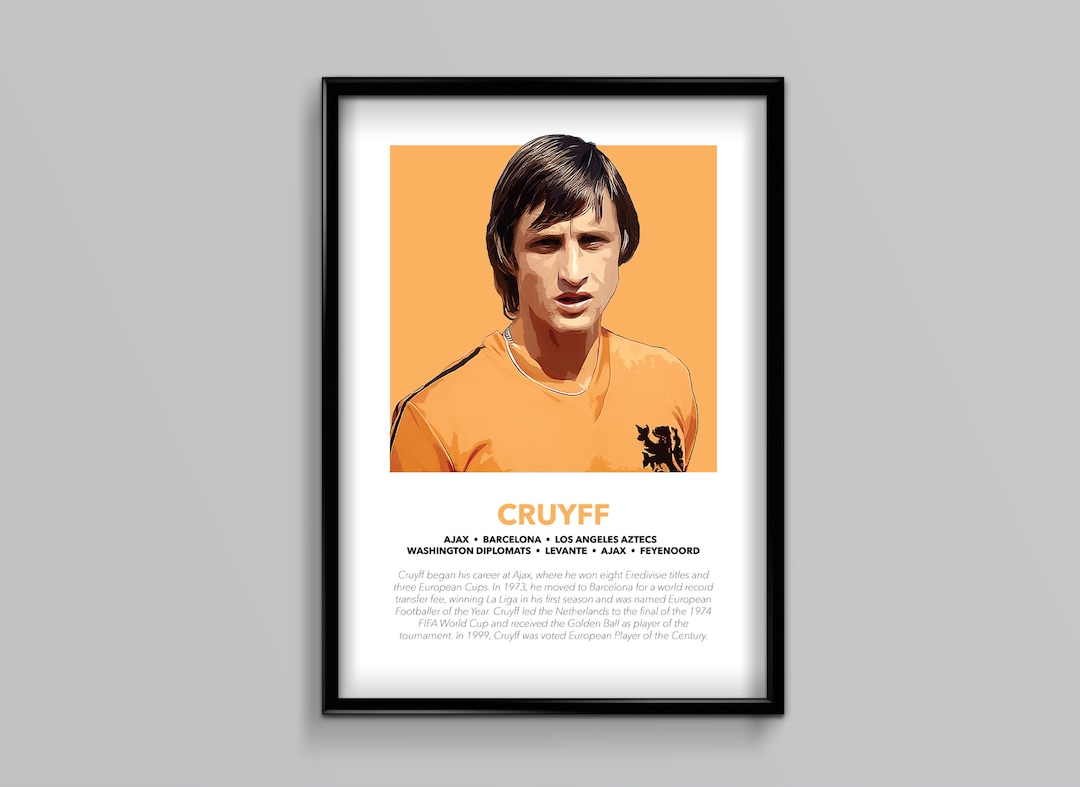 Football Legends - Johan Cruyff - Etsy