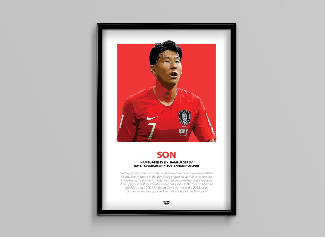 Football Legends Son Heung-min - Etsy