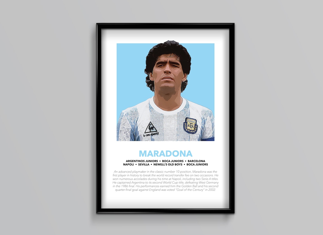 Football Legends - Diego Maradona - Etsy
