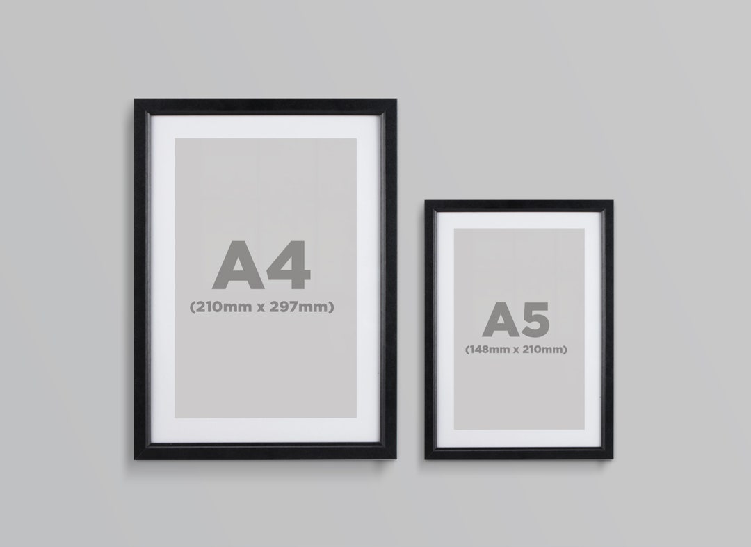 Black Frame - A5, A4 - Etsy UK