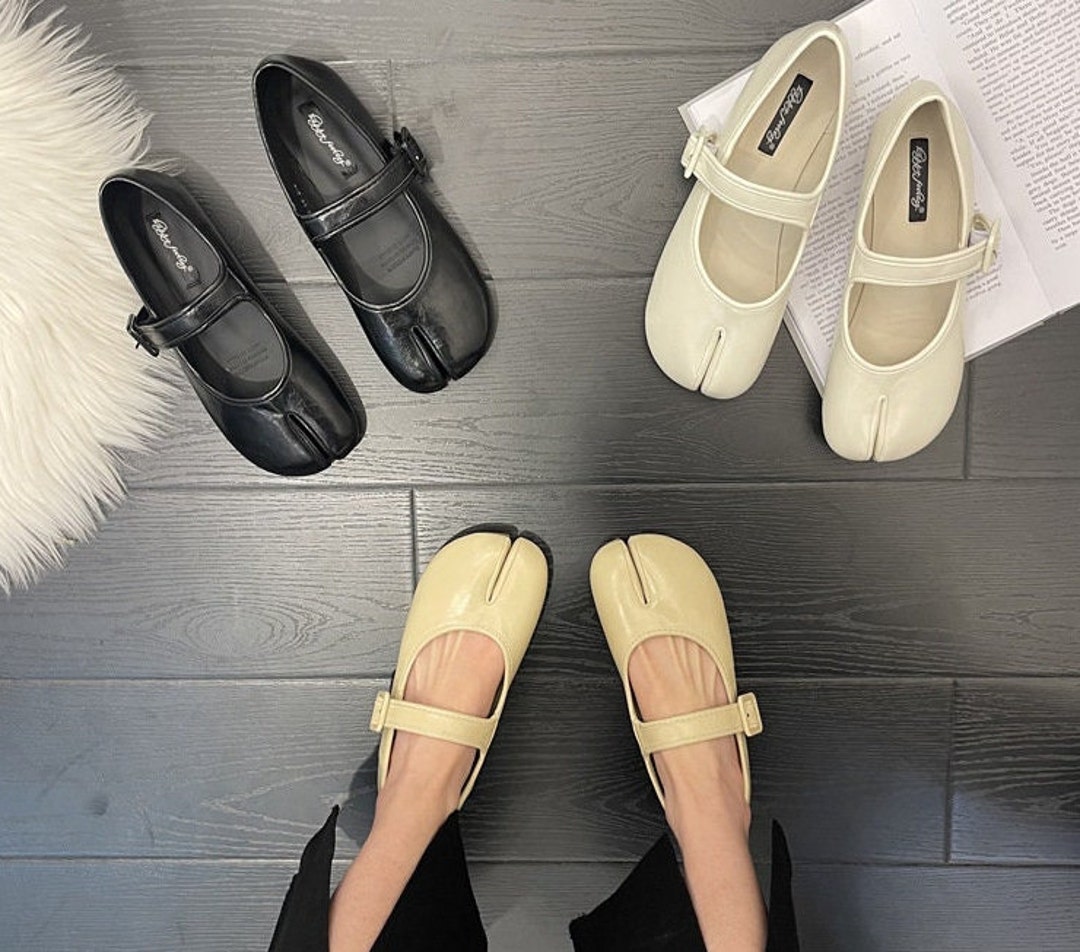 Women Vintage Flats Shoes Split-toe Flats Mule Tabi - Etsy