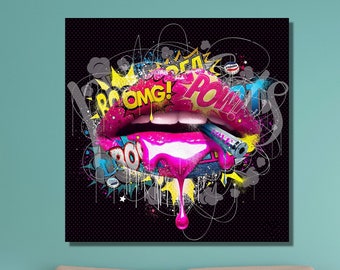 Graffiti Lip Poster - Etsy